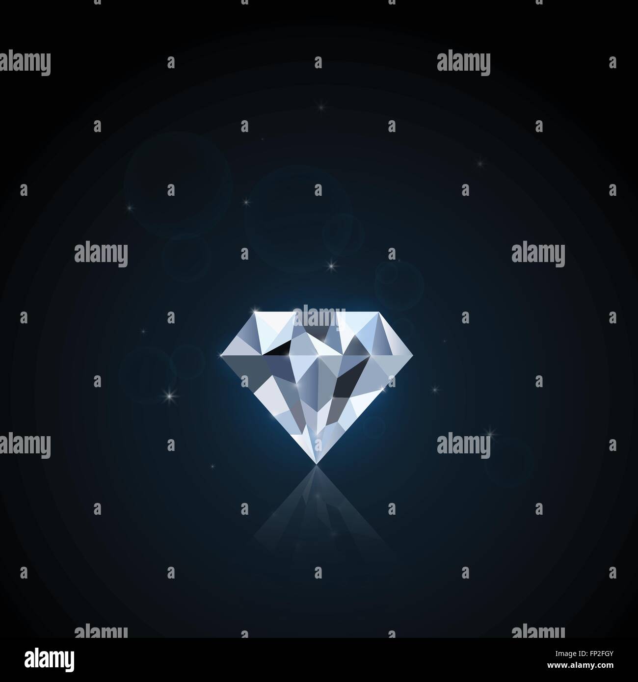Illustration of a colorful diamond against a dark background Stock ...