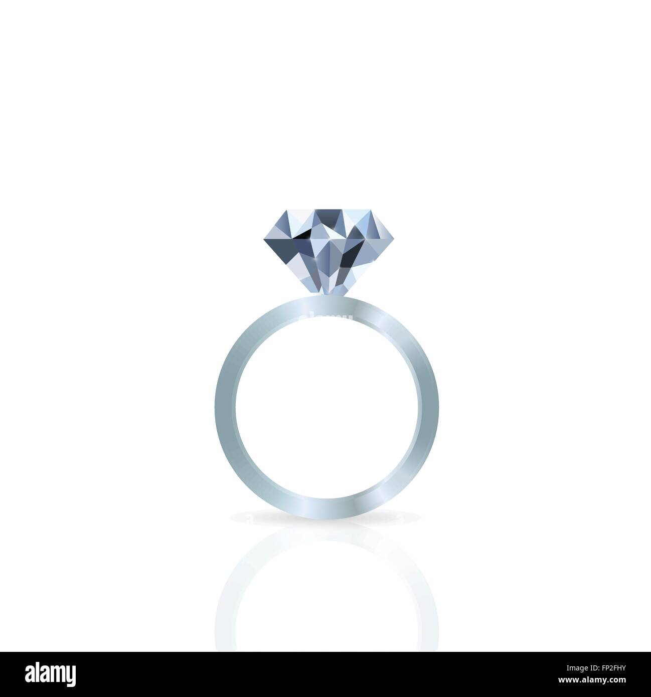 Illustration of a diamond ring against a white background Stock Vector ...
