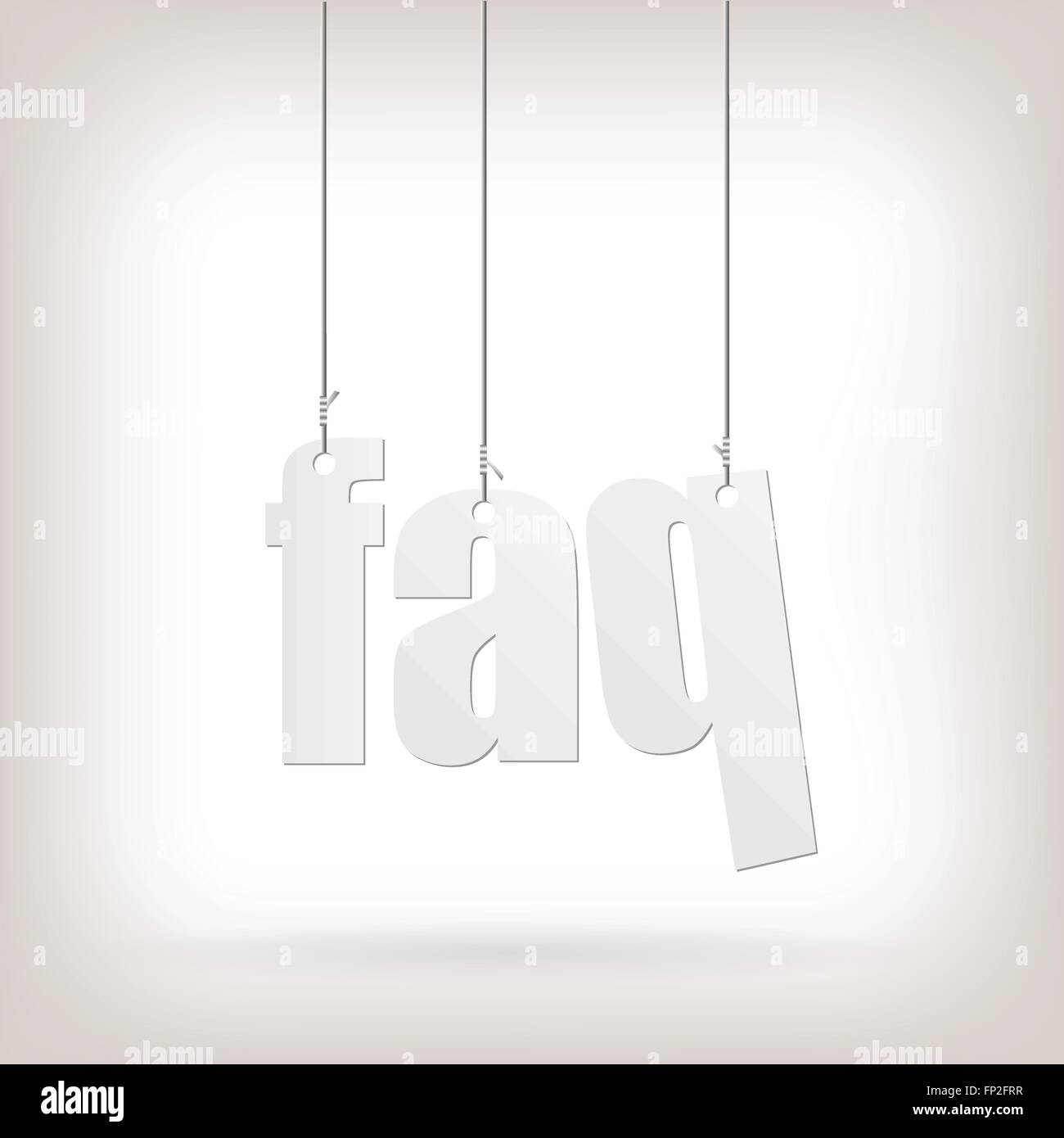 Image of hanging FAQ text isolated on a white background Stock Vector ...