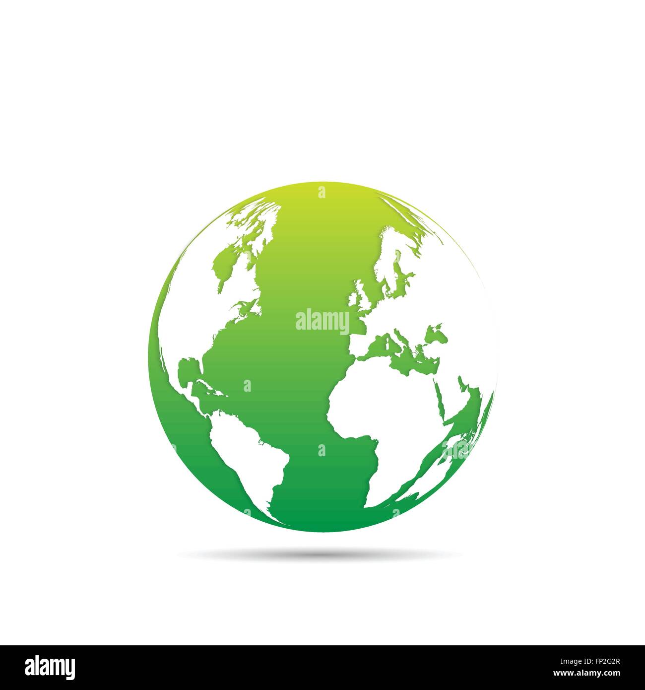 Illustration of an eco-friendly green earth design isolated on a white ...