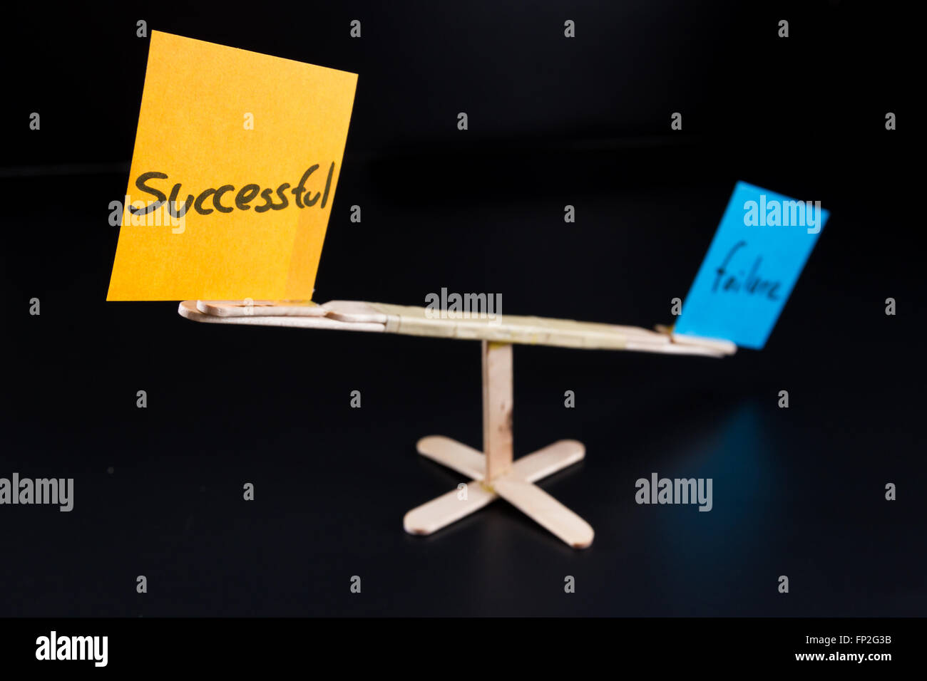 concept of duality using sticky notes with antonyms on a hand made sea ...