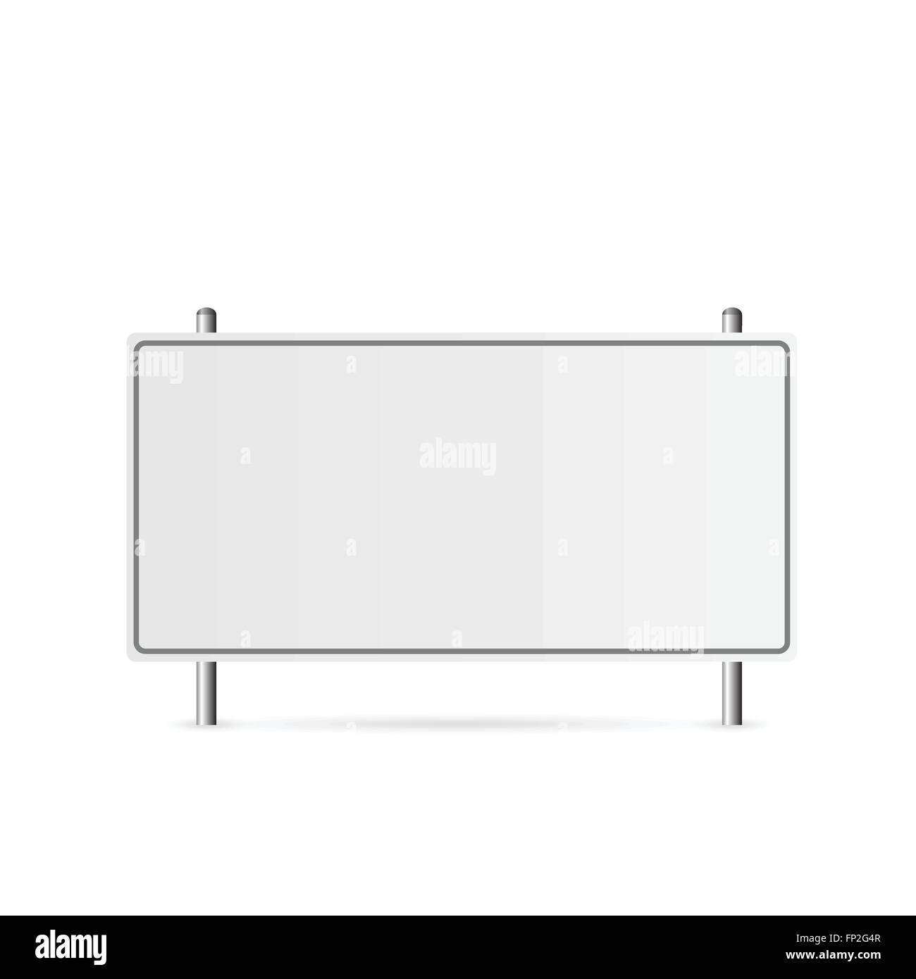 Illustration of a blank highway sign isolated on a white background ...