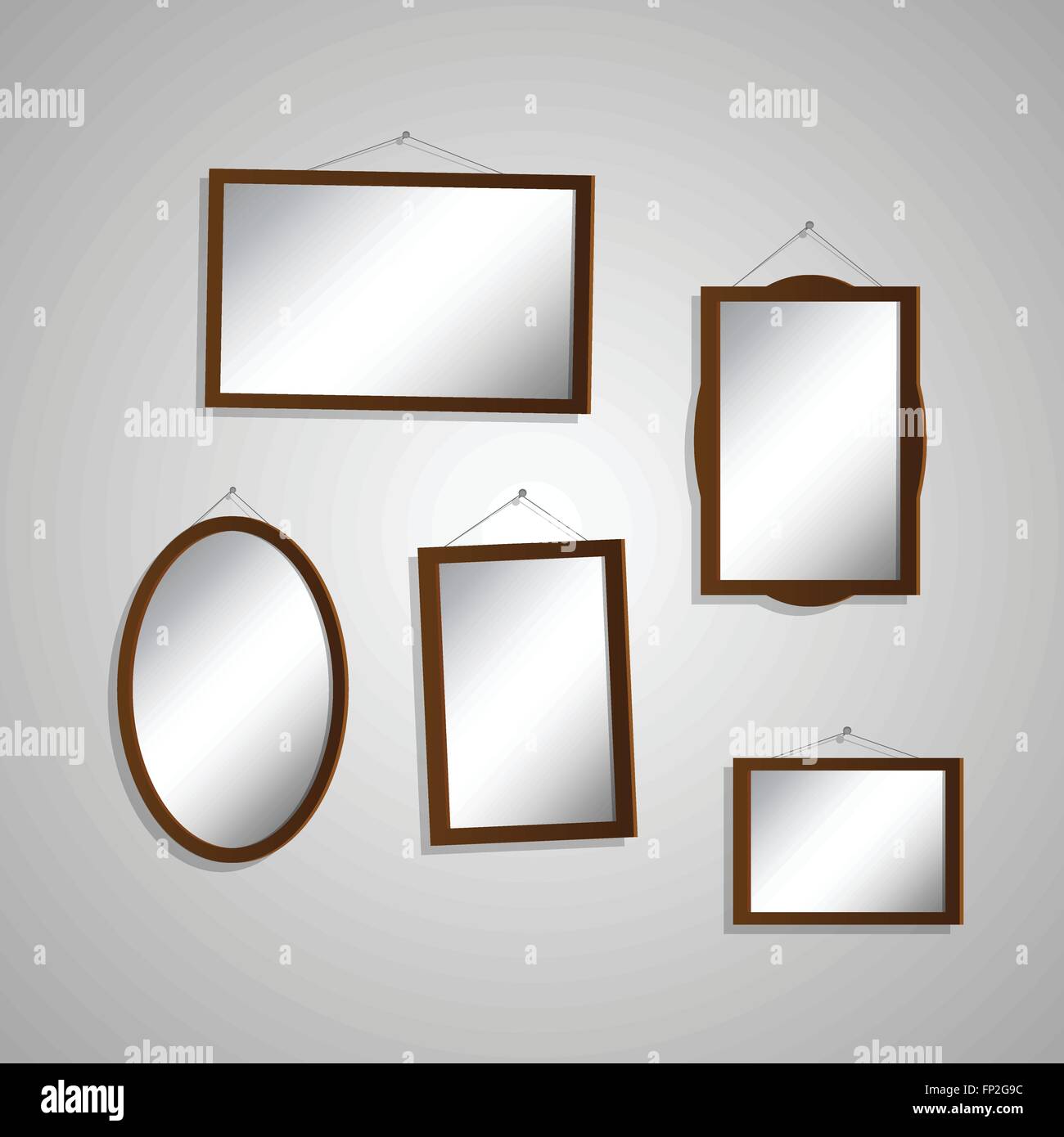 Round mirrors vector vectors hi-res stock photography and images - Alamy