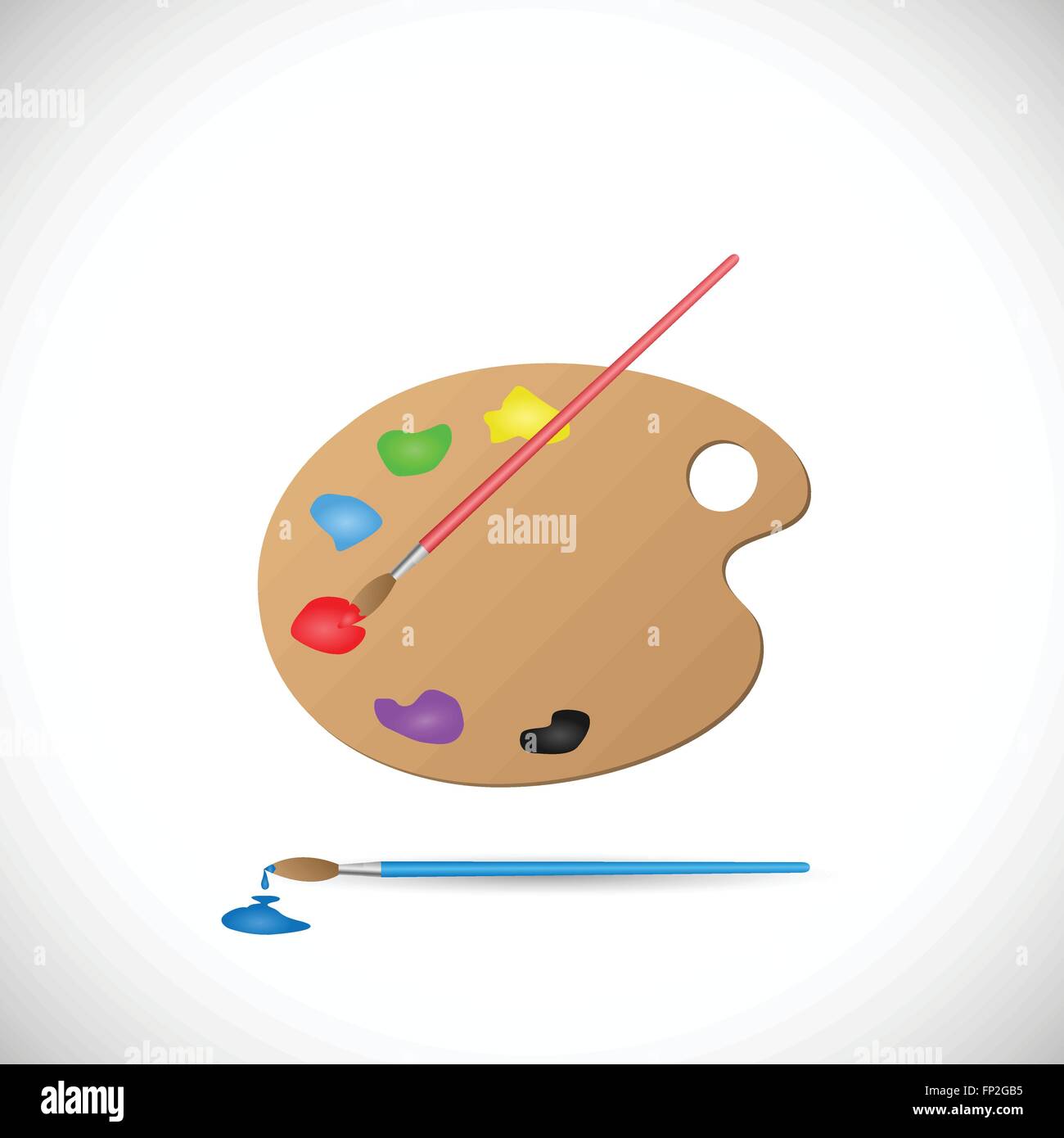 Illustration of a painter's palette isolated on a white background ...