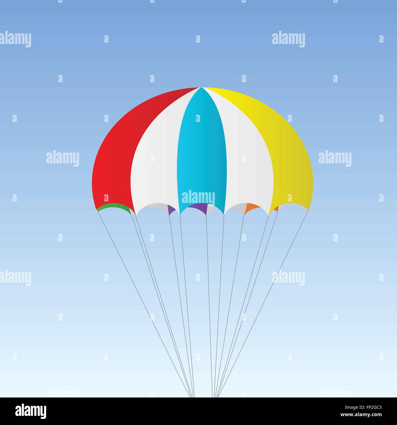 Illustration of a parachute against a sky background Stock Vector Image ...