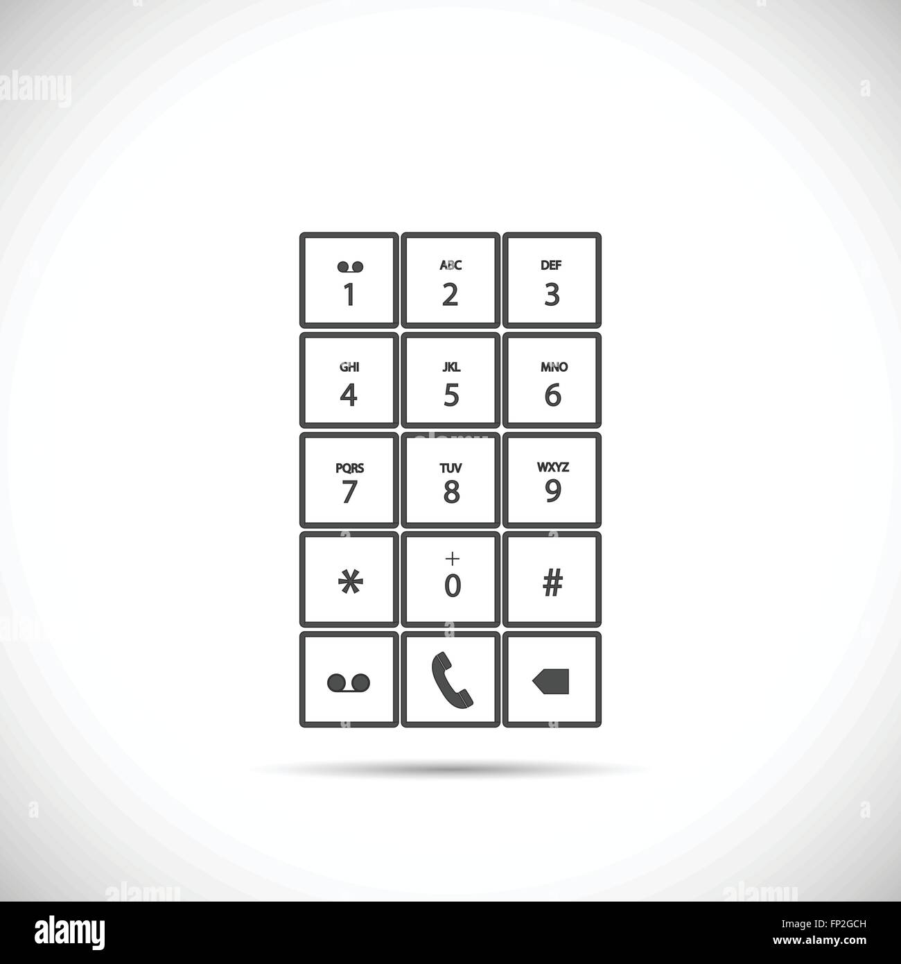 Illustration of a phone keypad isolated on a light background Stock ...