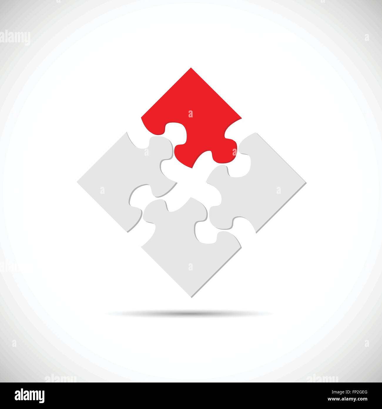Illustration of an abstract puzzle design isolated on a white ...
