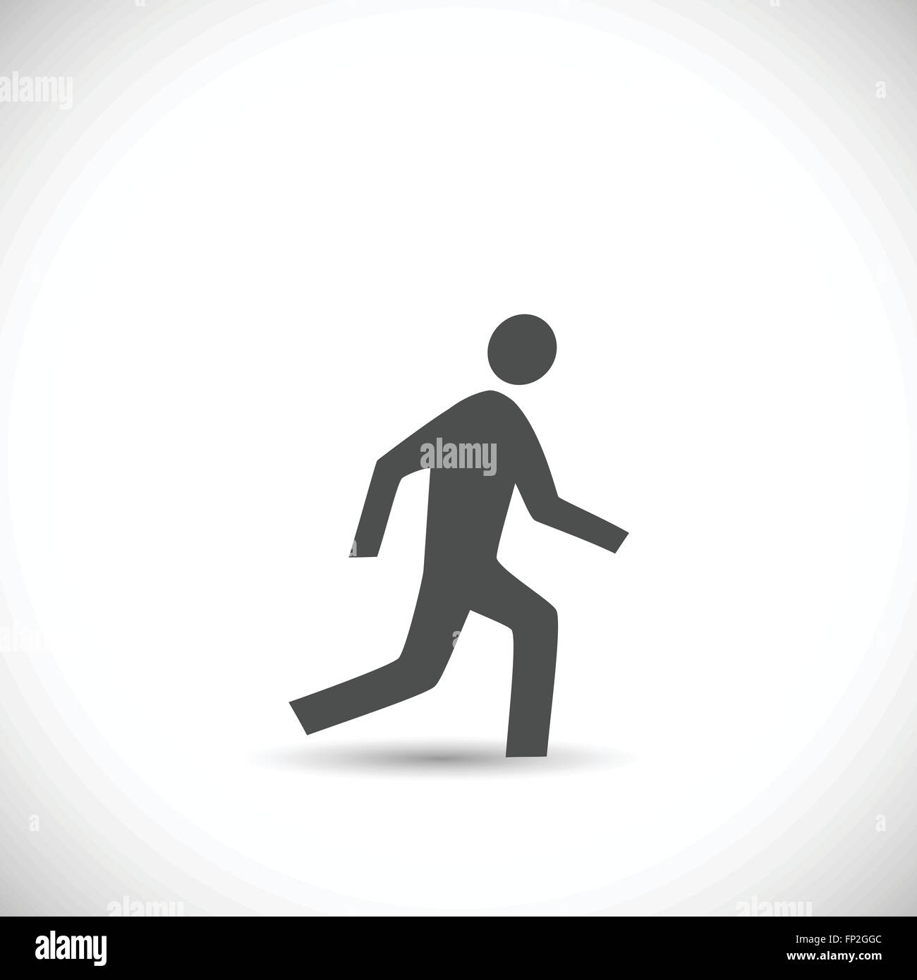 Illustration of a running figure isolated on a white background Stock ...