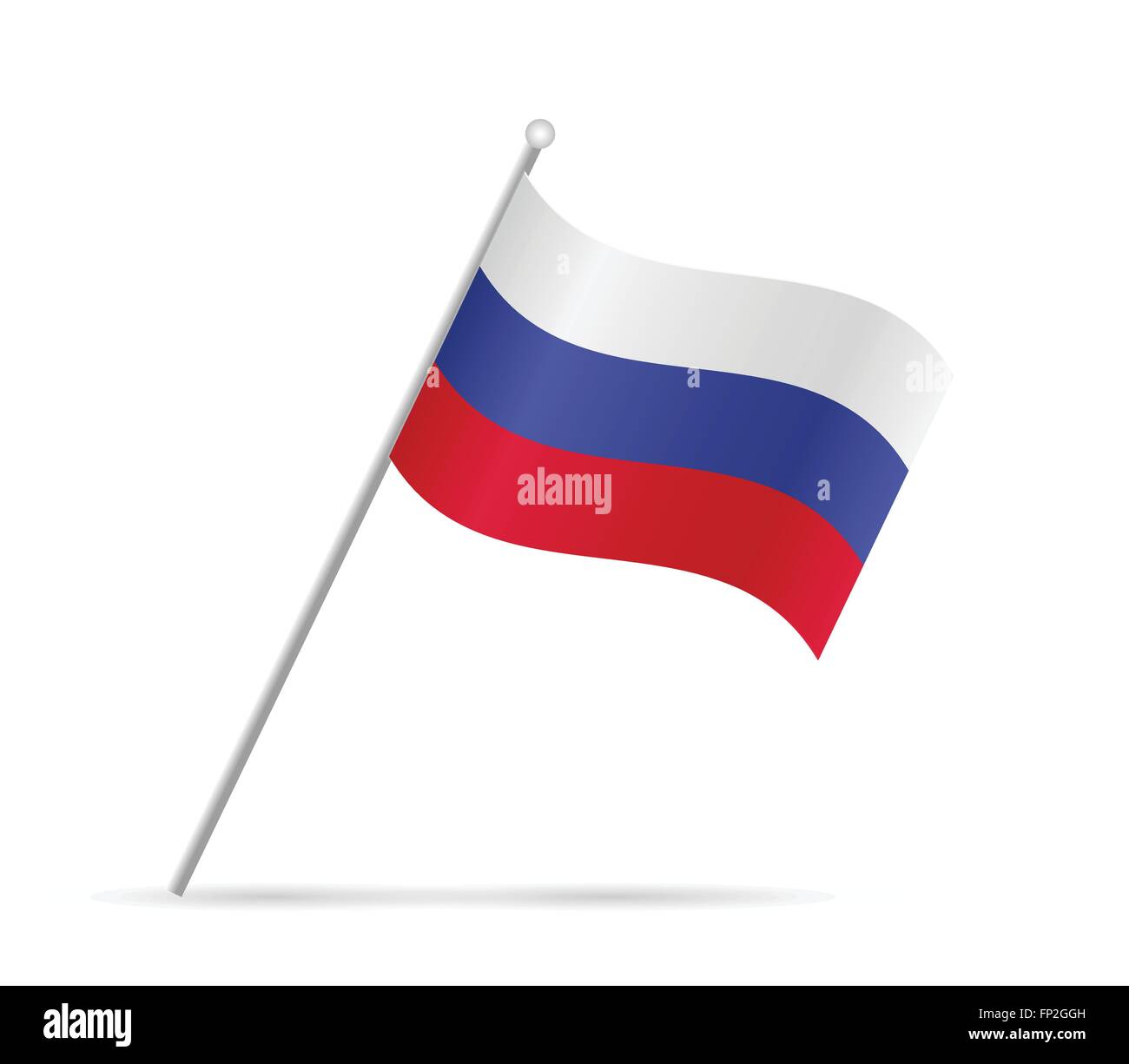 Illustration of a flag from Russia isolated on a white background Stock ...