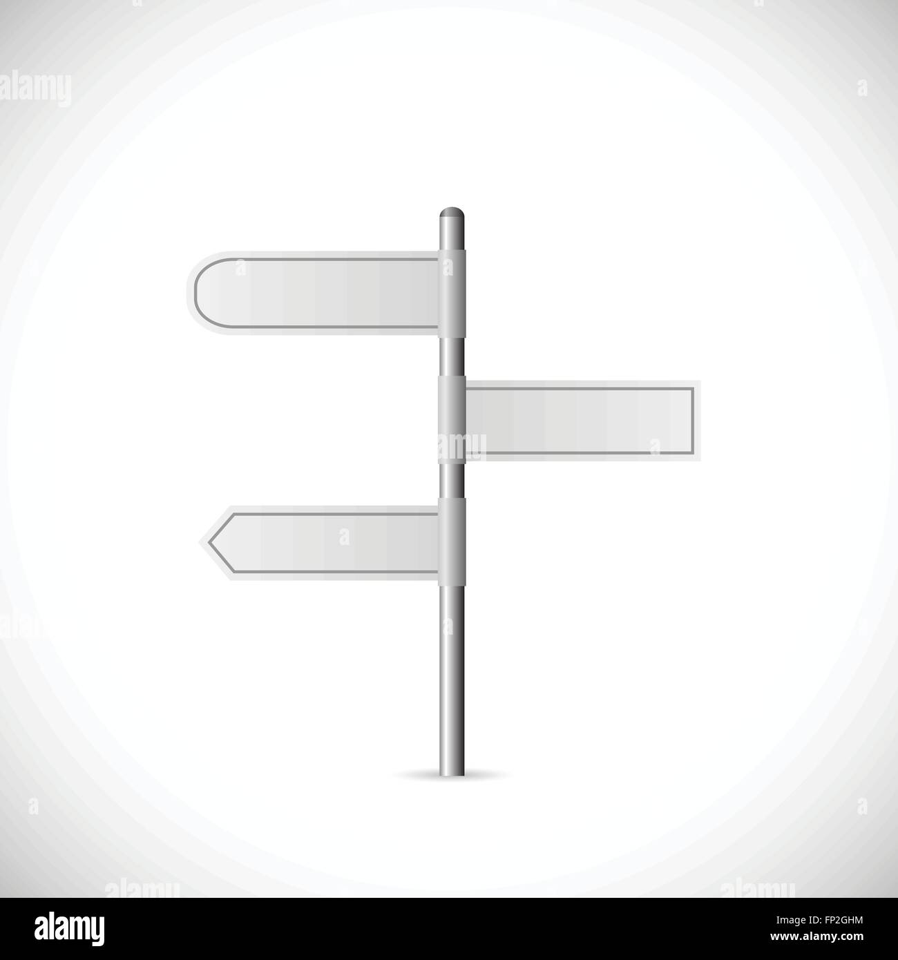 Illustration of a blank yellow signpost isolated on a white background ...