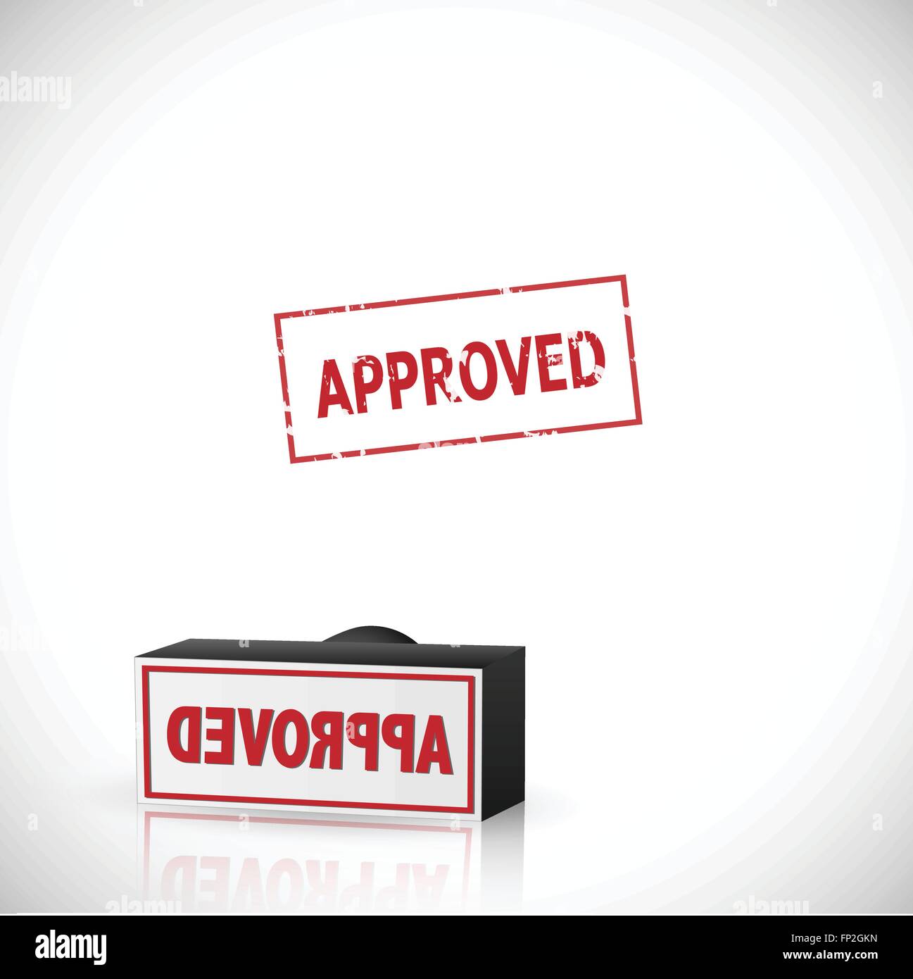 Illustration of an approved stamp isolated on a white background Stock ...