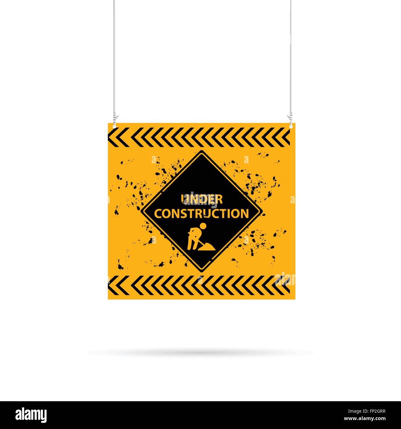 Stop sign hanging on Stock Vector Images - Alamy