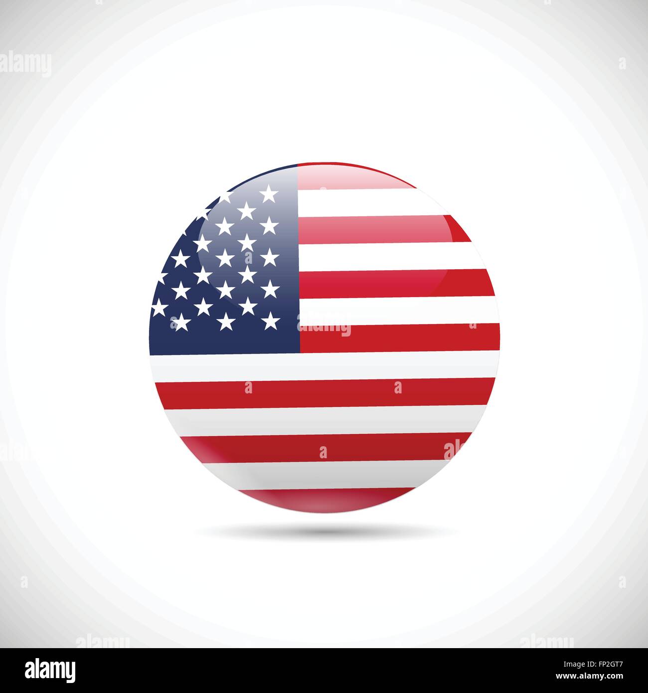 Illustration of an orb with the flag of the USA isolated on a white ...