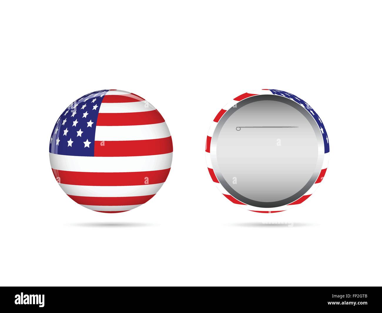 Illustration of a USA pin isolated on a white background Stock Vector ...