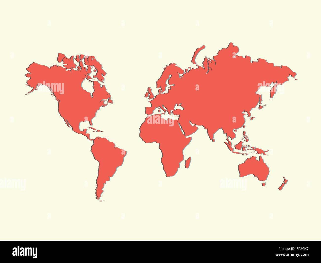 Illustration of a world map Stock Vector Image & Art - Alamy