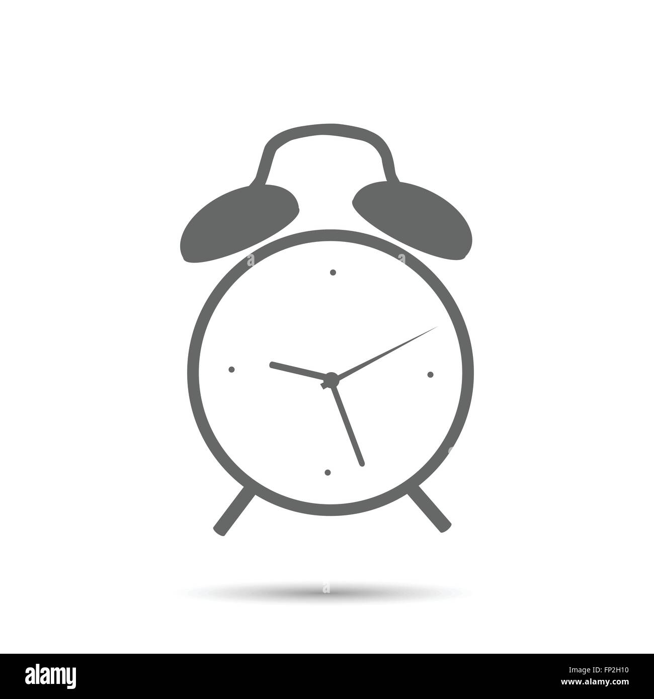 Illustration Of An Abstract Alarm Clock Isolated On A White Background