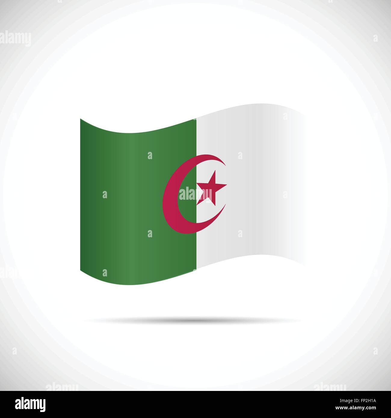 Illustration of the flag of Algeria isolated on a white background Stock Vector Image & Art - Alamy