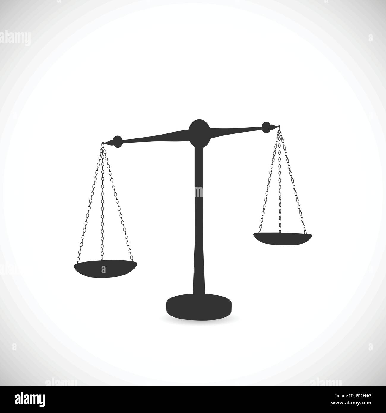 Illustration of a balance scale isolated on a white background Stock ...