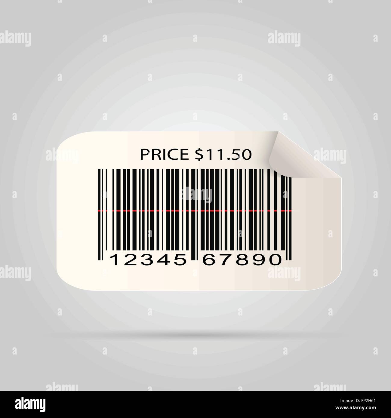 Illustration of a paper barcode sticker isolated on a white background ...