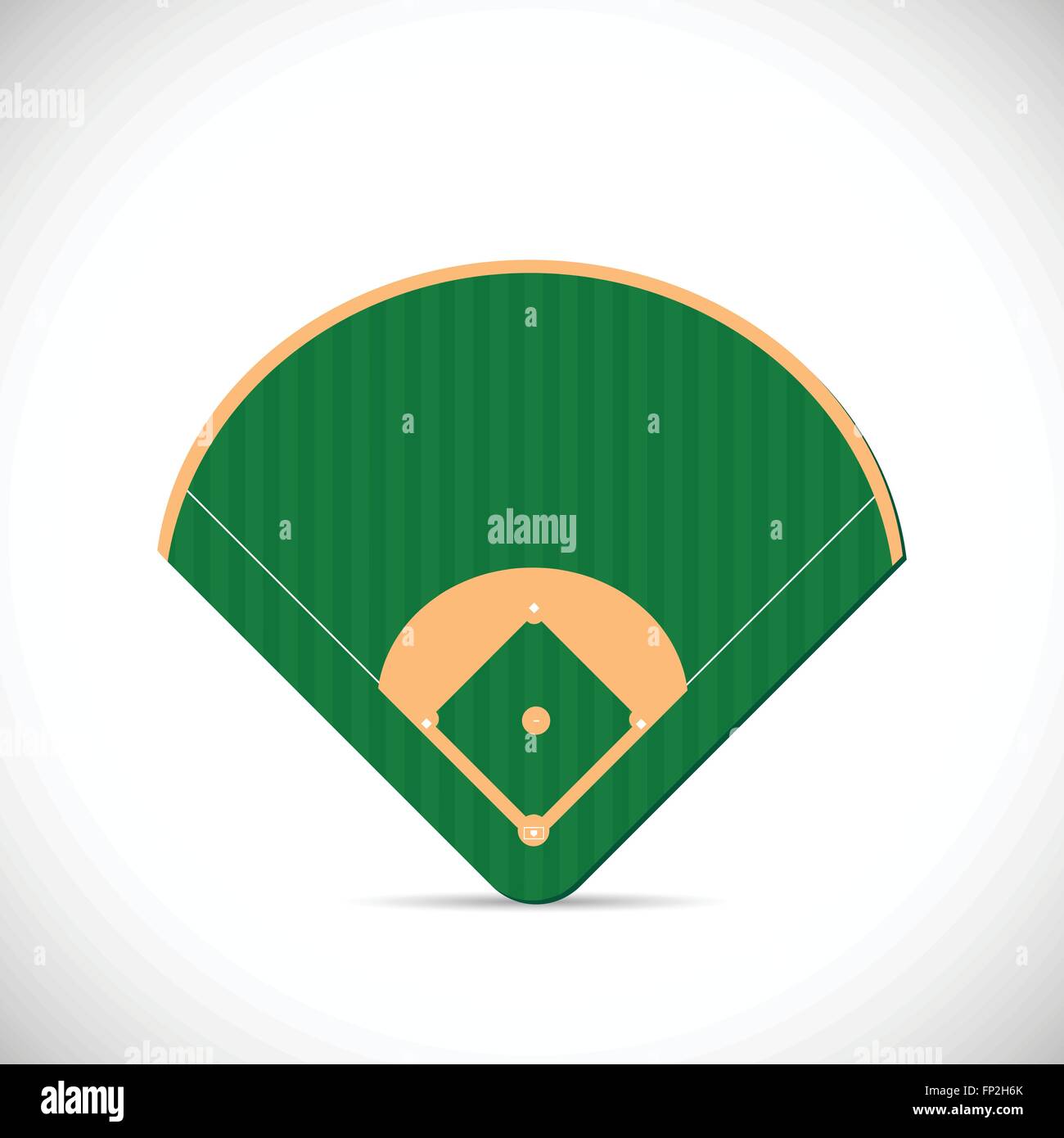 Illustration of a baseball field design isolated on a white background ...