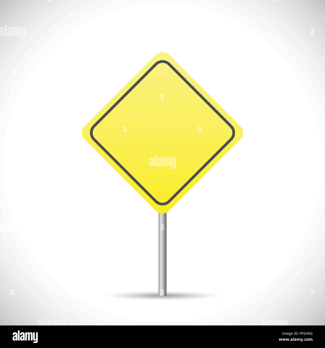 Illustration of a blank yellow sign isolated on a white background ...