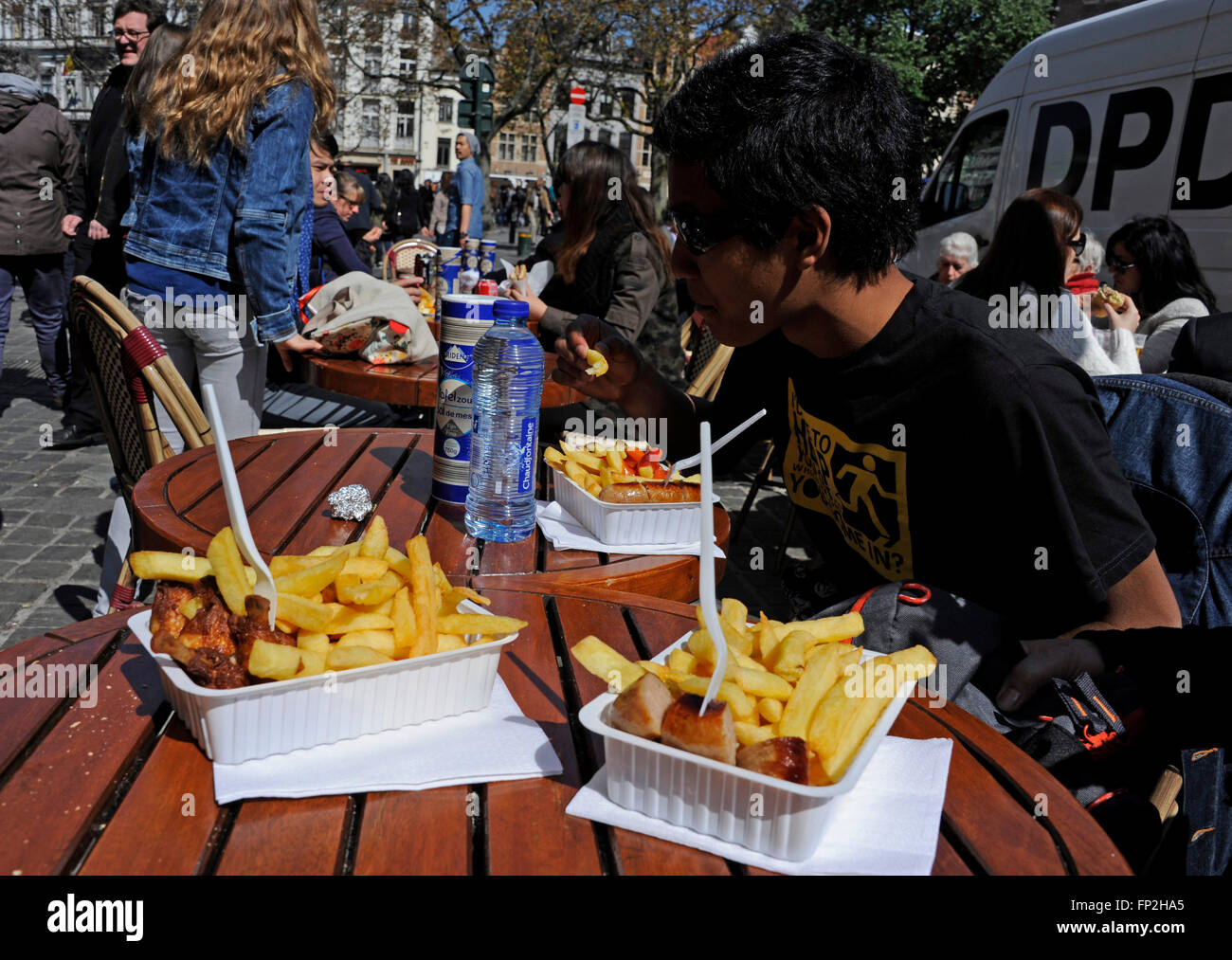 Restaurant Belgian Frit'N and Toast,Marche aux Herbes,Brussels,Belgium ...