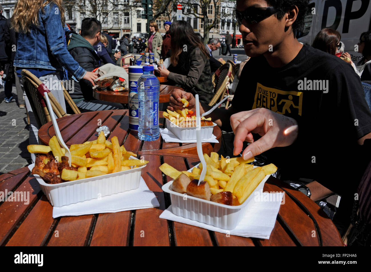 Restaurant Belgian Frit'N and Toast,Marche aux Herbes,Brussels,Belgium ...