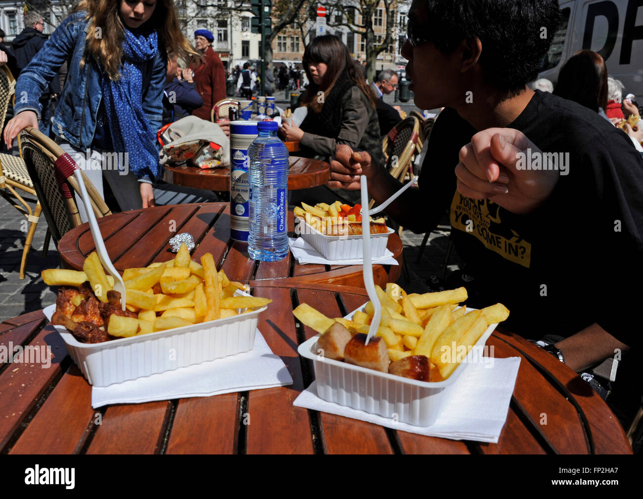 Restaurant Belgian Frit'N and Toast,Marche aux Herbes,Brussels,Belgium ...