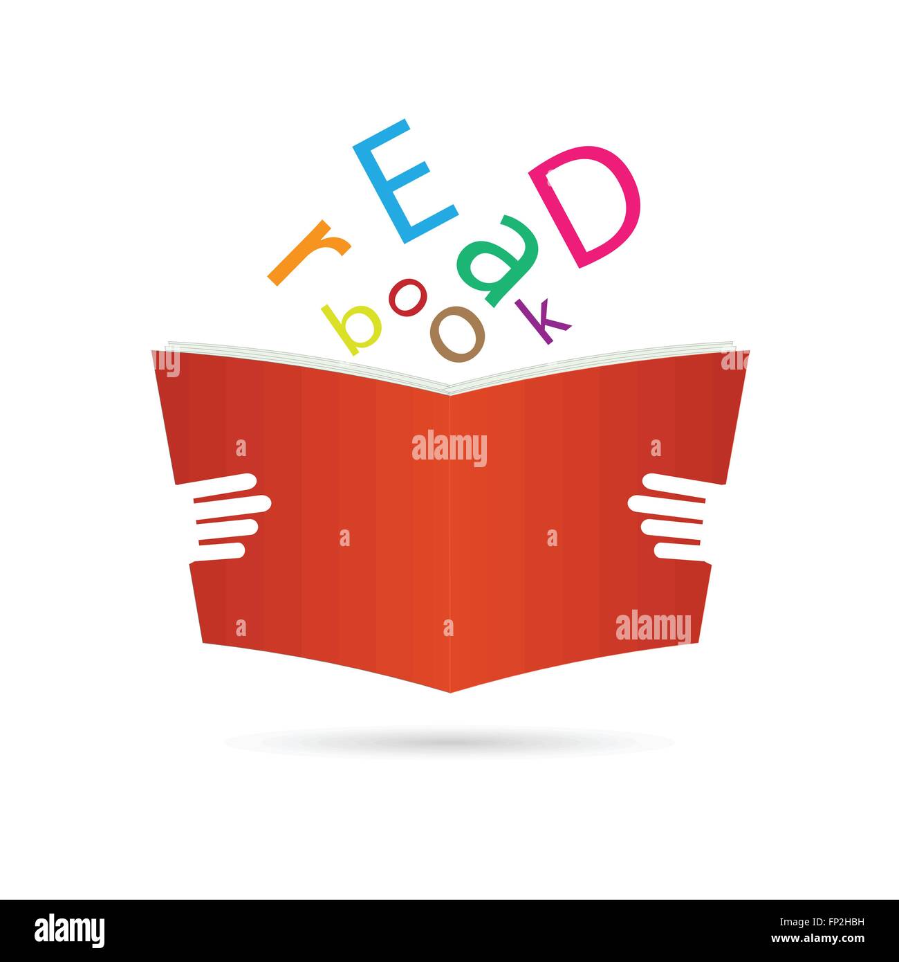 Illustration of a book with text isolated on a white background Stock ...