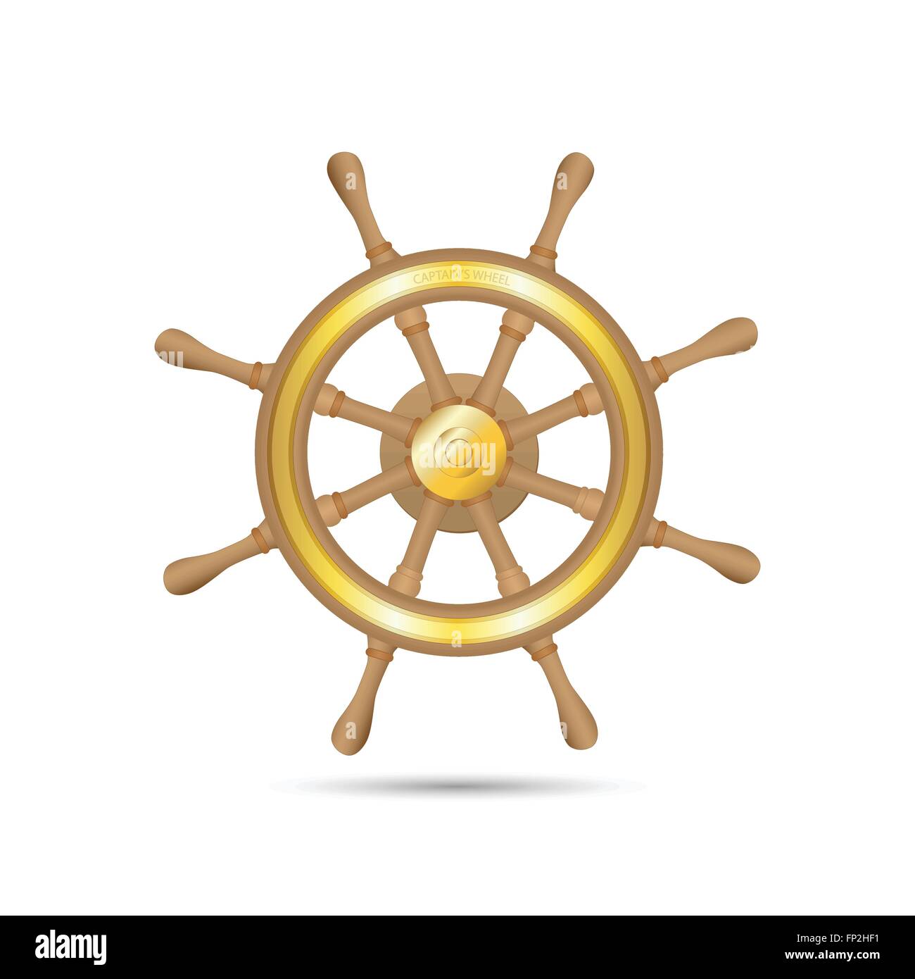 Illustration of a captain's wheel isolated on a white background Stock ...