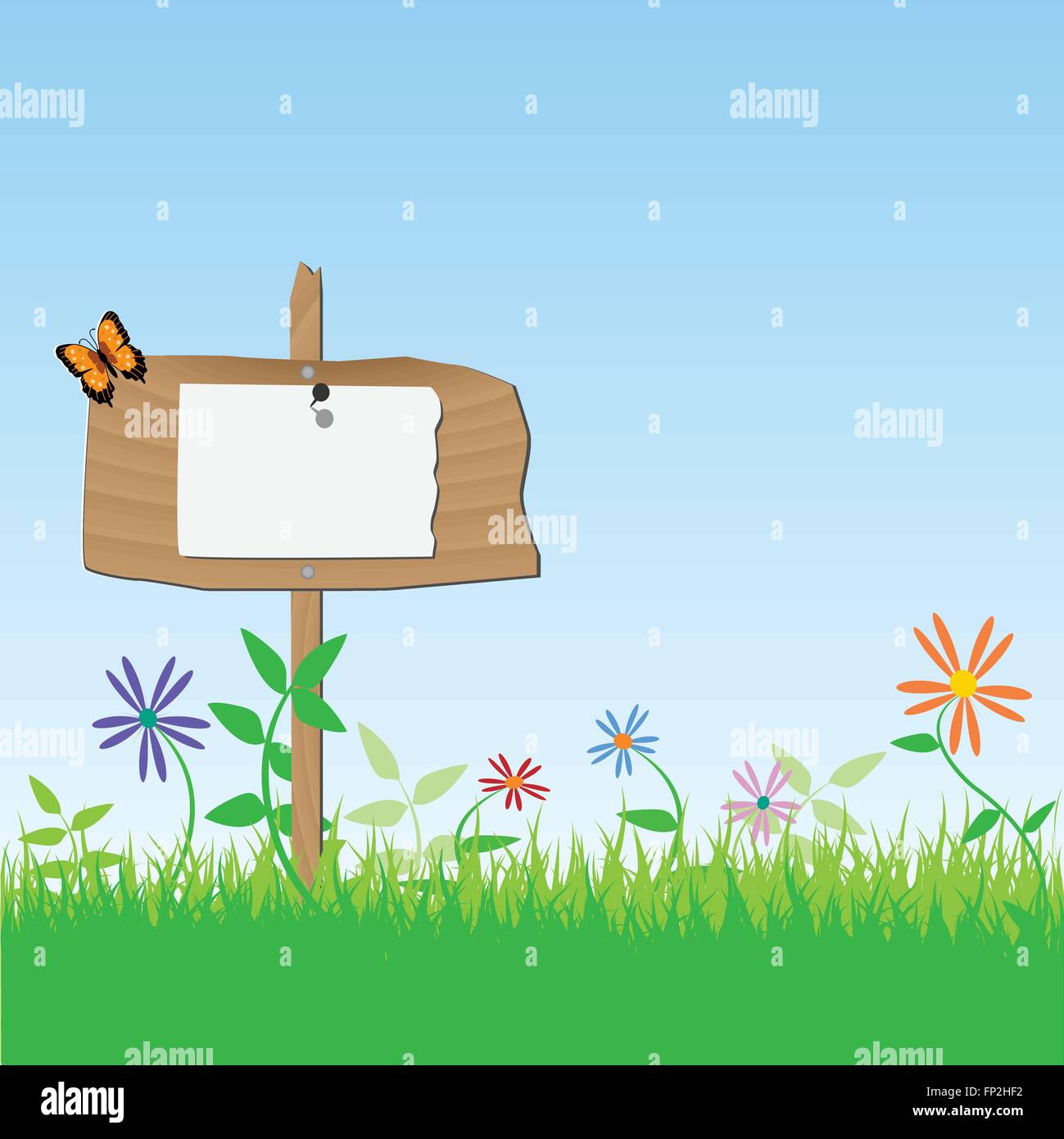 Butterfly garden sign Stock Vector Images - Alamy