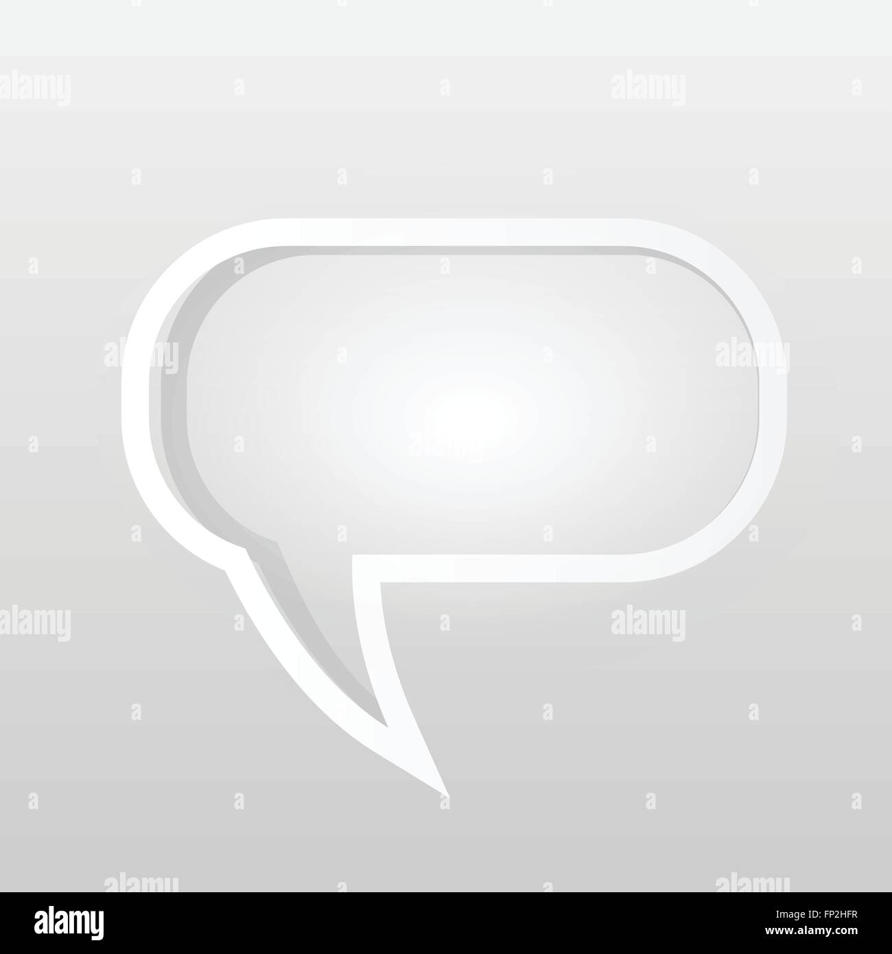 Illustration of a paper chat bubble isolated on a light background ...