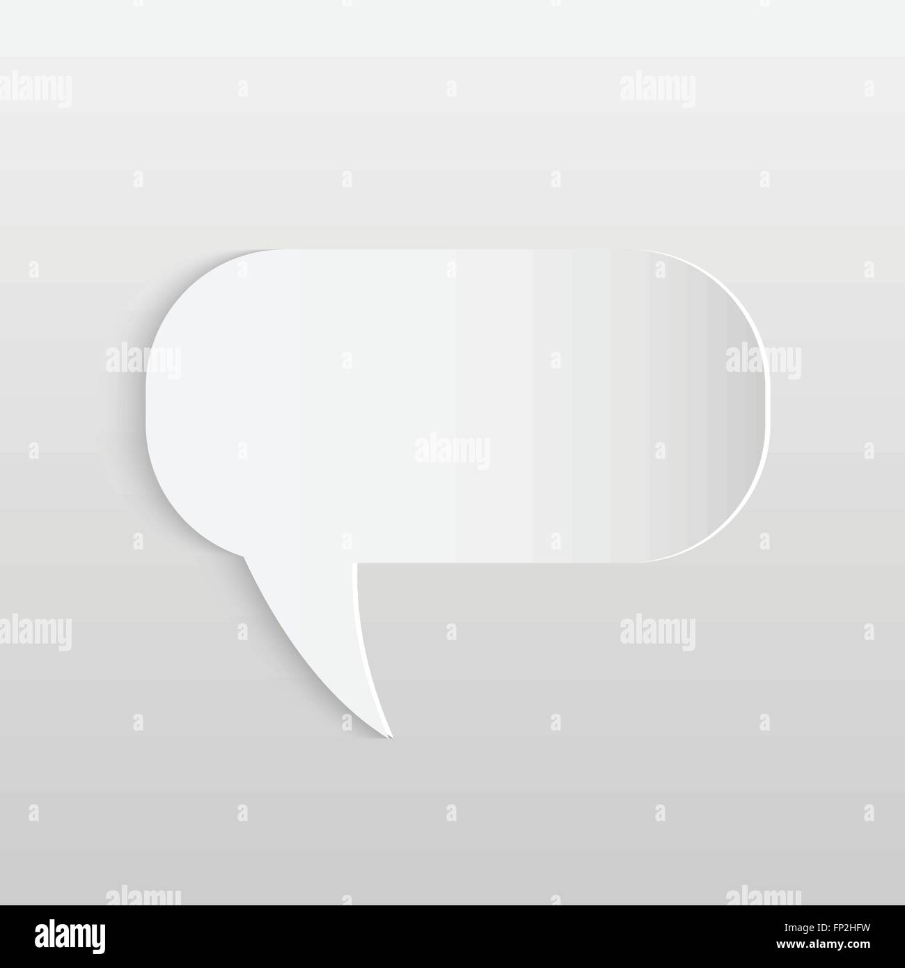 Illustration of a paper chat bubble isolated on a light background ...
