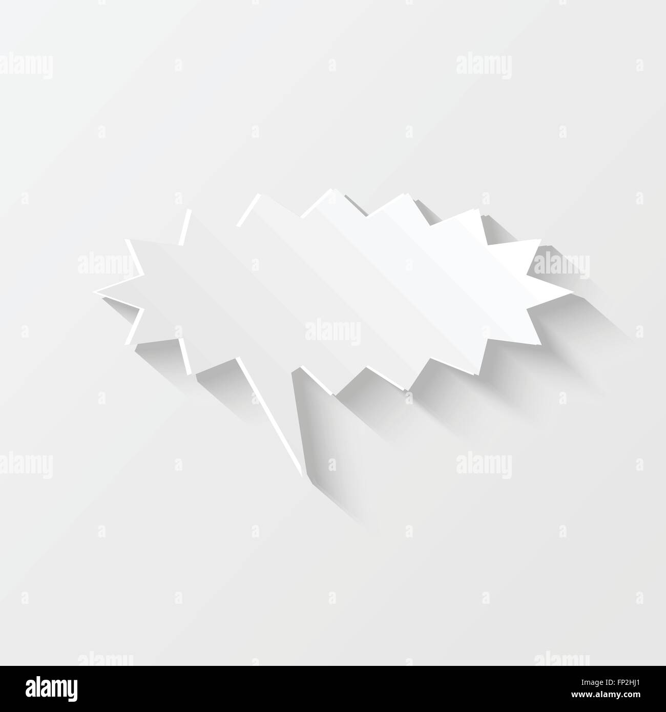 Illustration of a paper chat bubble isolated on a light background ...