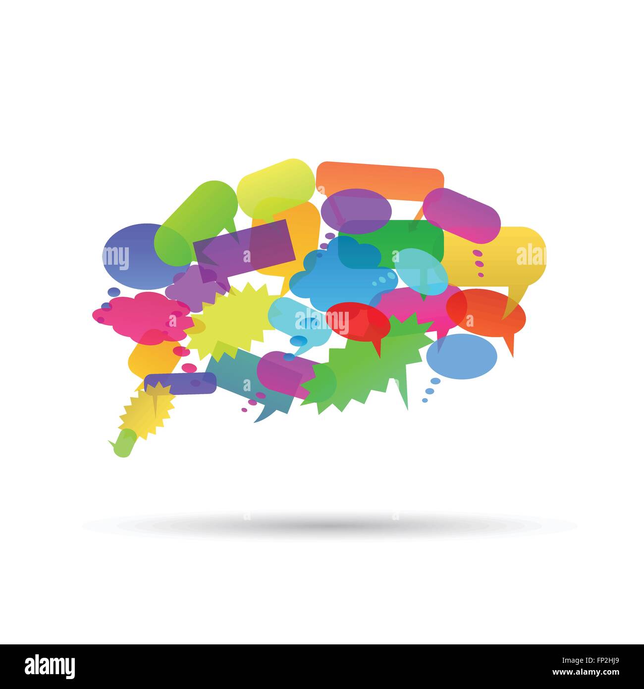 Illustration of colorful chat bubbles isolated on a white background ...