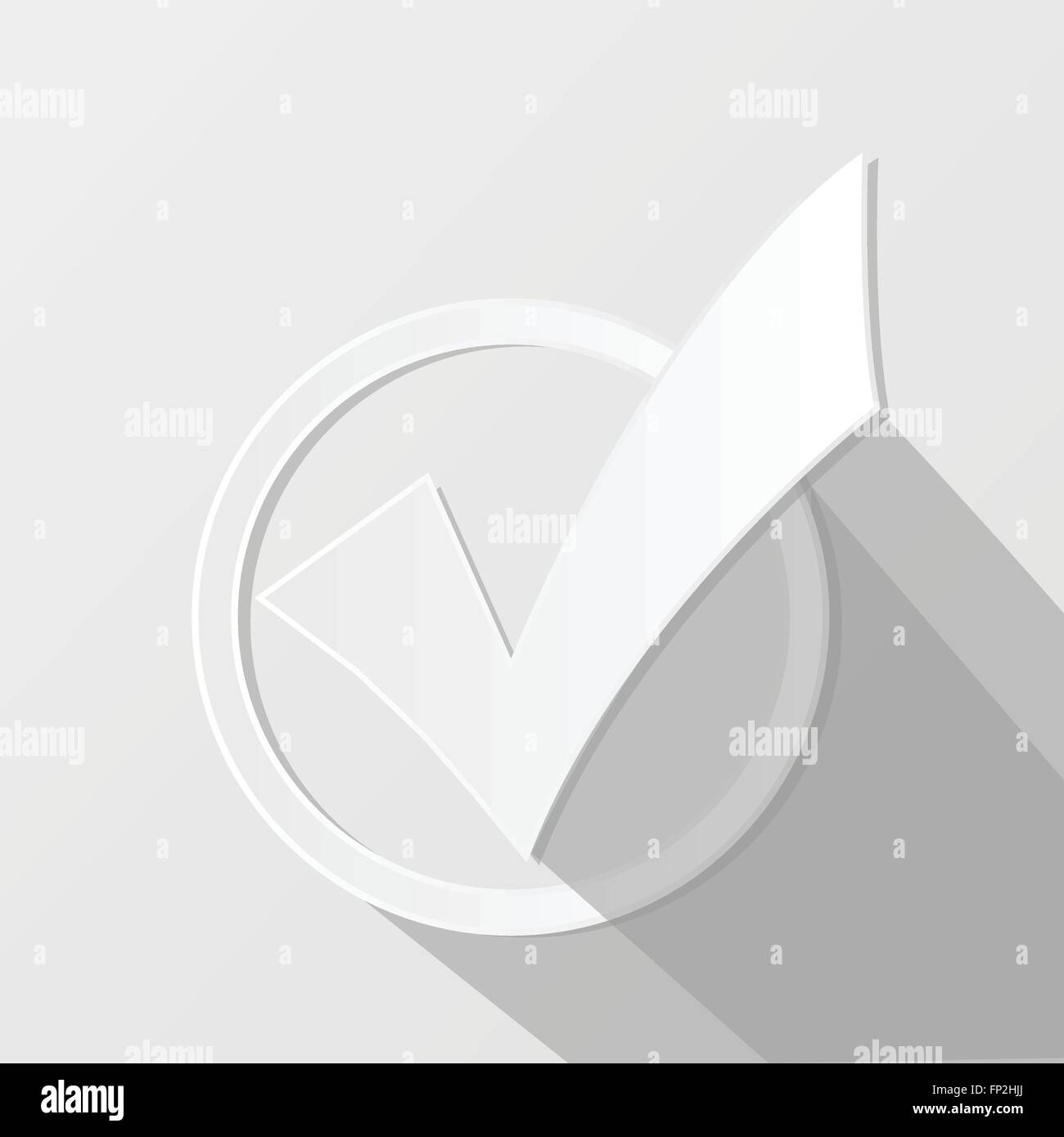 Illustration of a check mark on a gray background Stock Vector Image ...