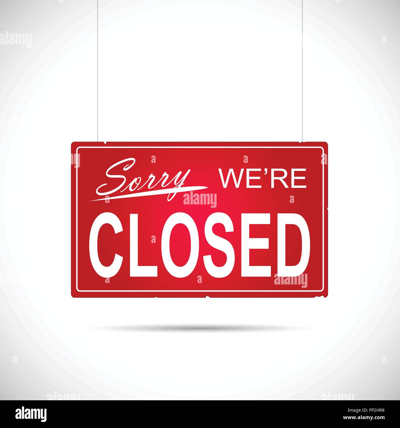 Illustration of an business Closed sign isolated on a white background ...