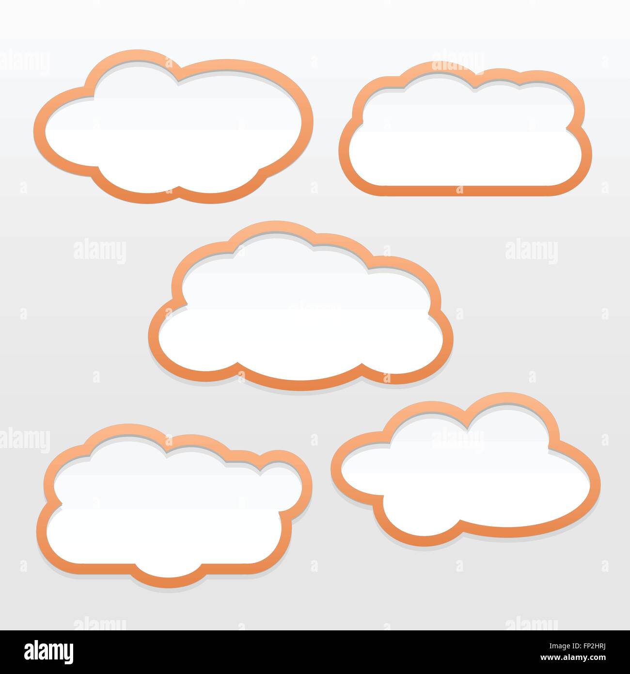 An illustration of various cloud design elements Stock Vector Image ...