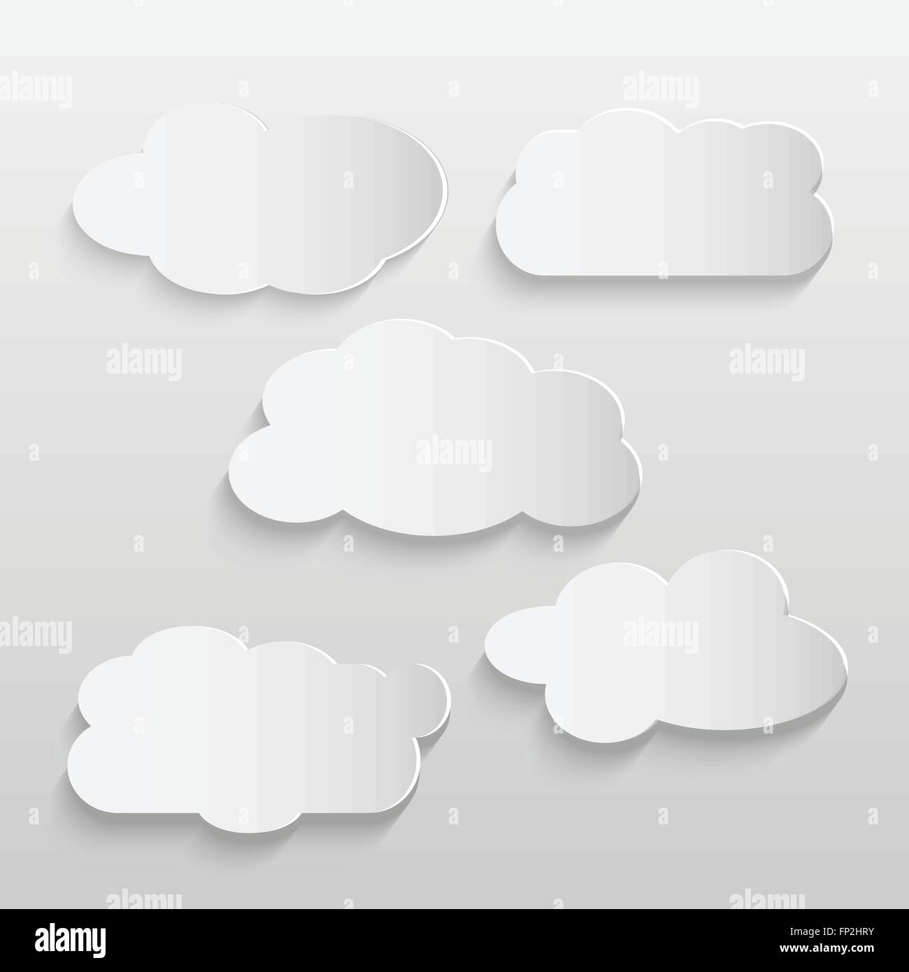 Illustration of paper clouds on a light background Stock Vector Image ...
