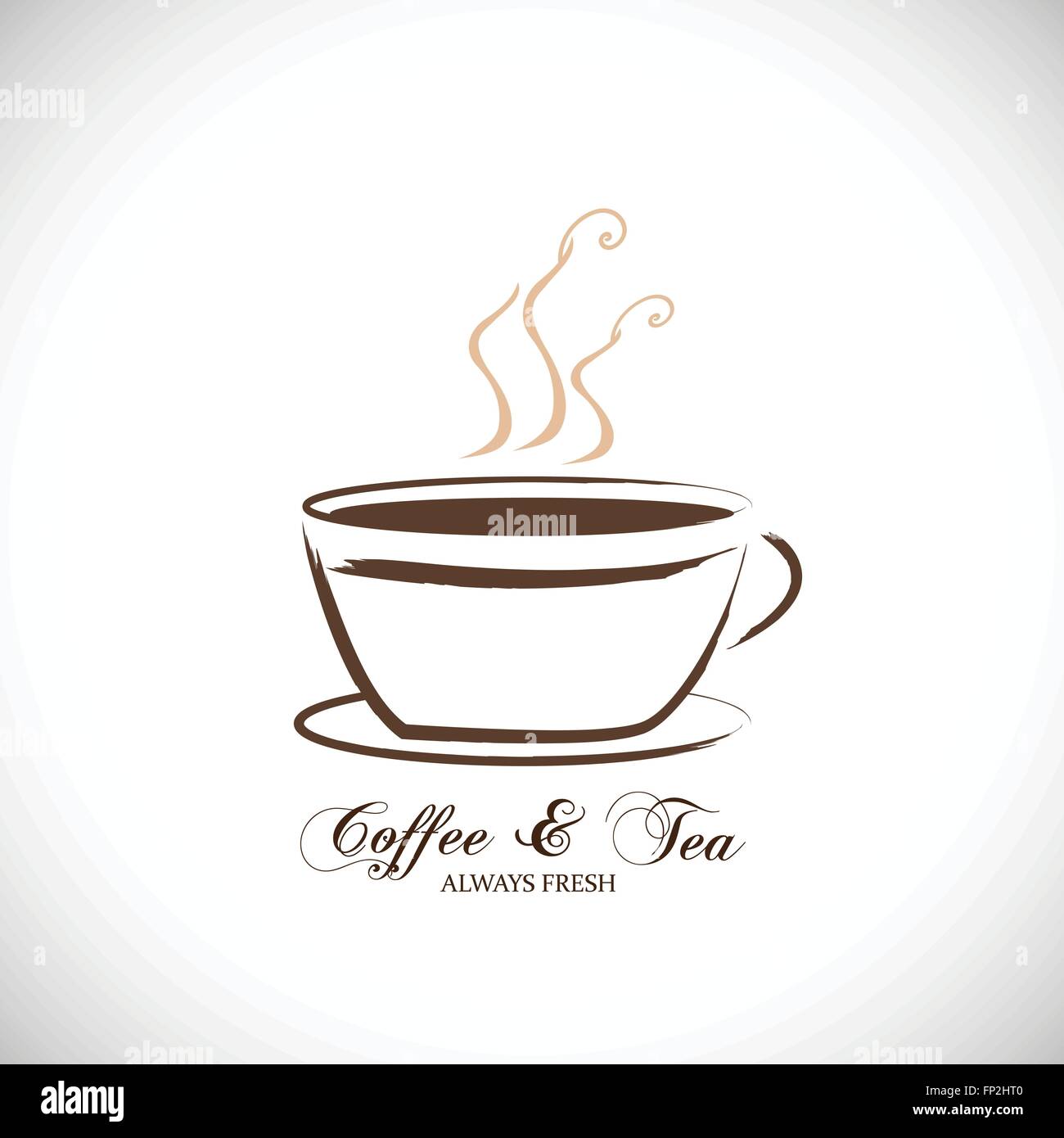 Illustration of a coffee or tea cup design isolated on a white ...
