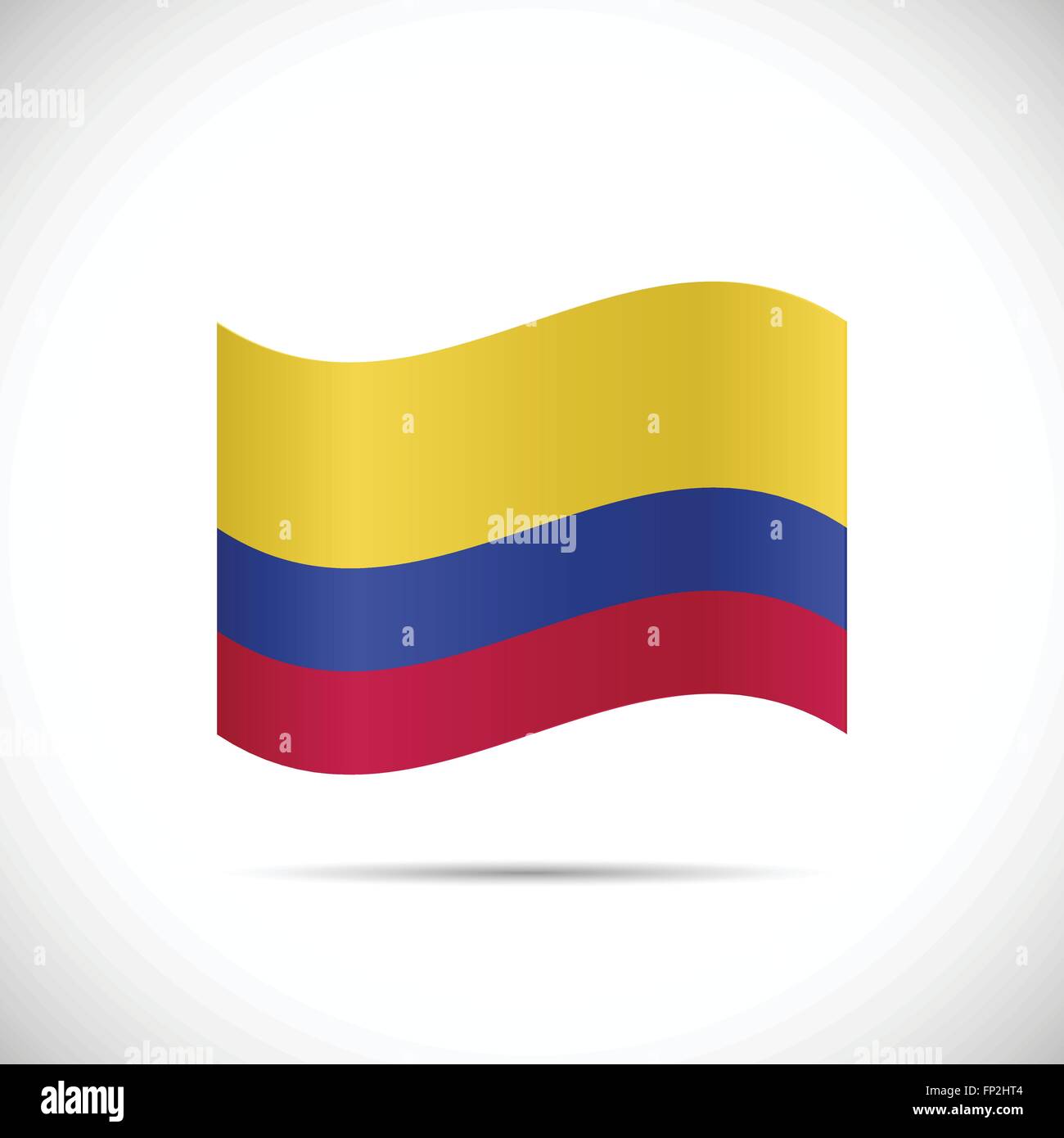 Illustration of the flag of Columbia isolated on a white background ...