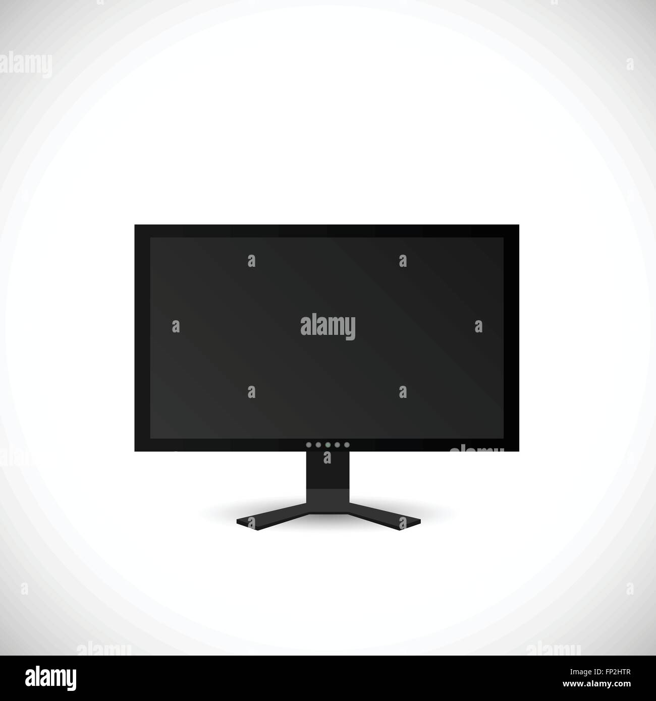 Illustration of a computer screen isolated on a white background Stock ...