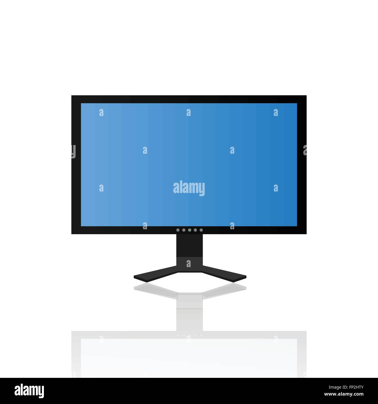 Illustration of a computer screen isolated on a white background Stock ...