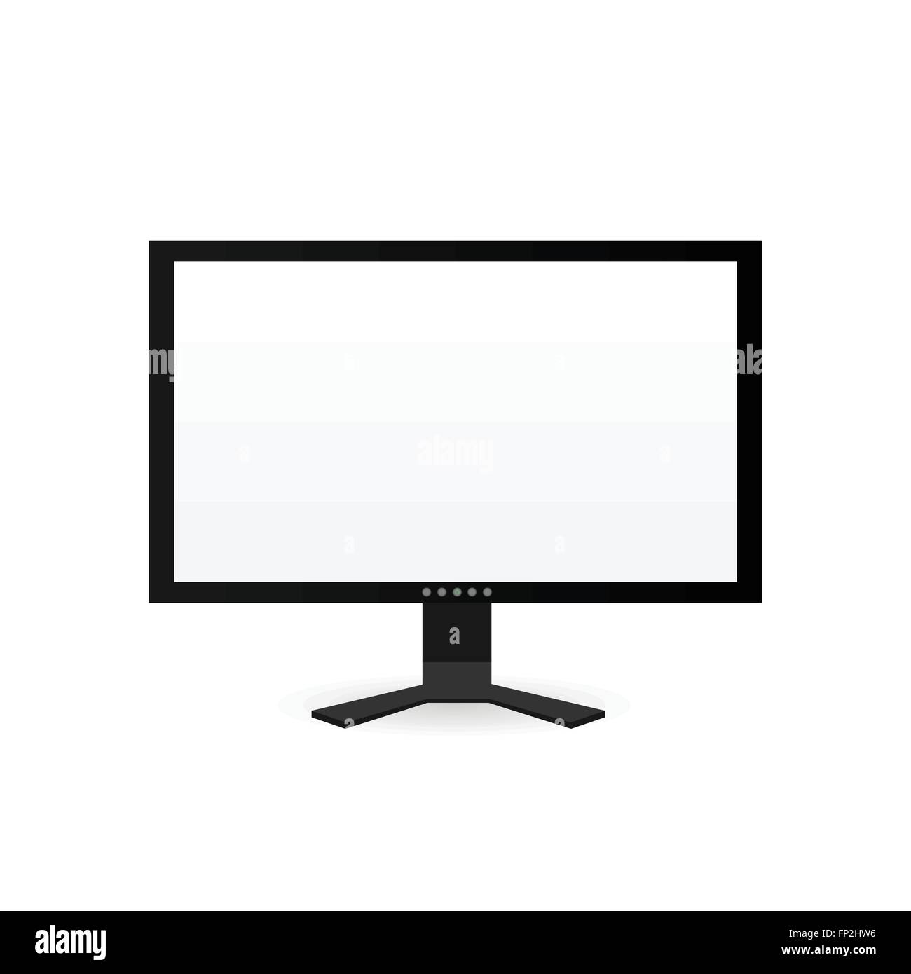 Illustration of a computer monitor isolated on a white background Stock ...