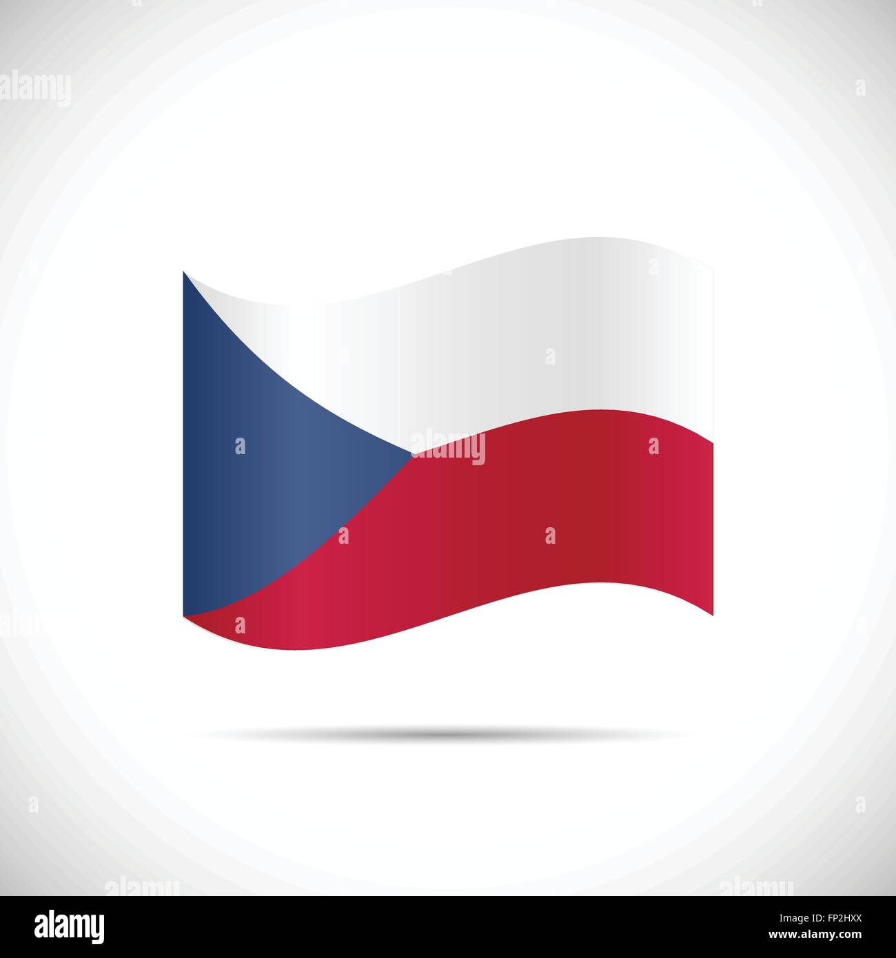 Illustration of the flag of Czech Republic isolated on a white ...