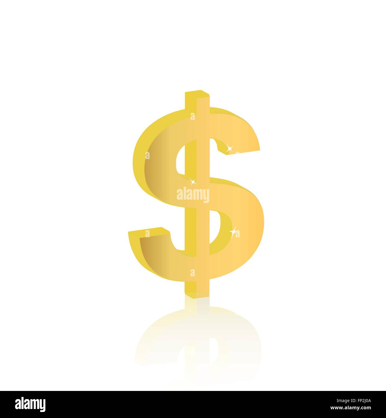 Illustration of a dollar sign isolated on a white background Stock ...