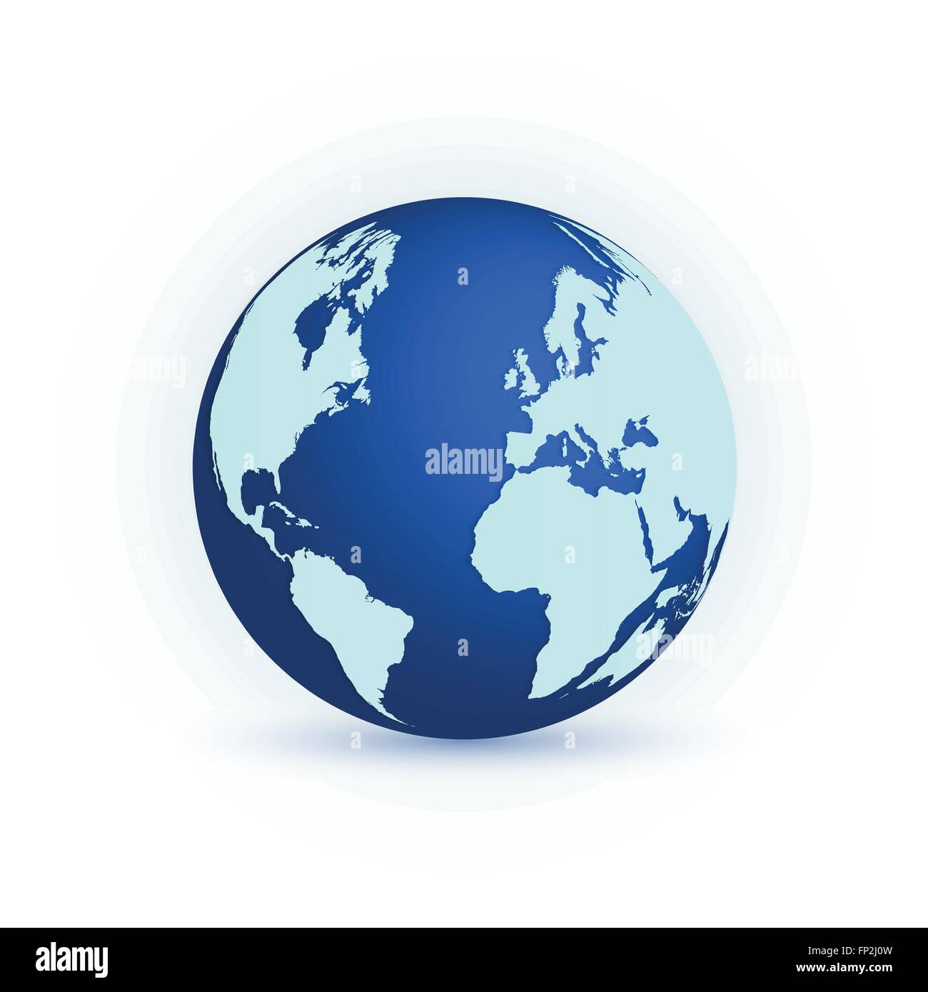 Illustration of the earth isolated on a white background Stock Vector ...