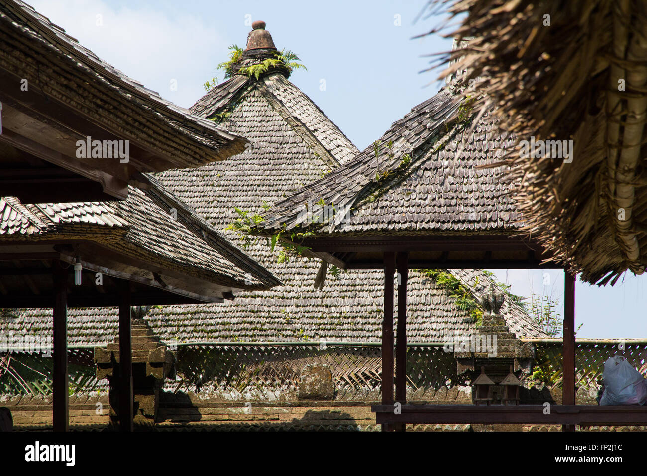 Asia, Indonesia, Bali. Thatched roof buildings near Ubud, Bali Island ...