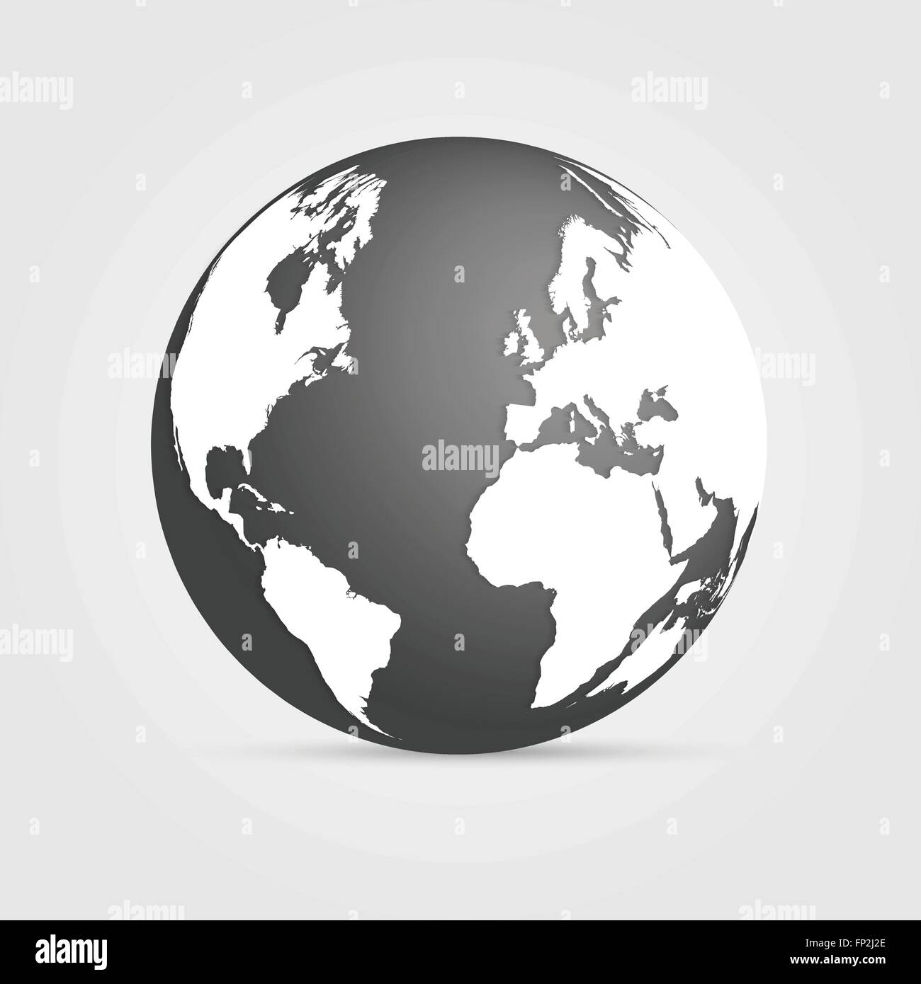 Illustration of a gray earth isolated on a white background Stock ...