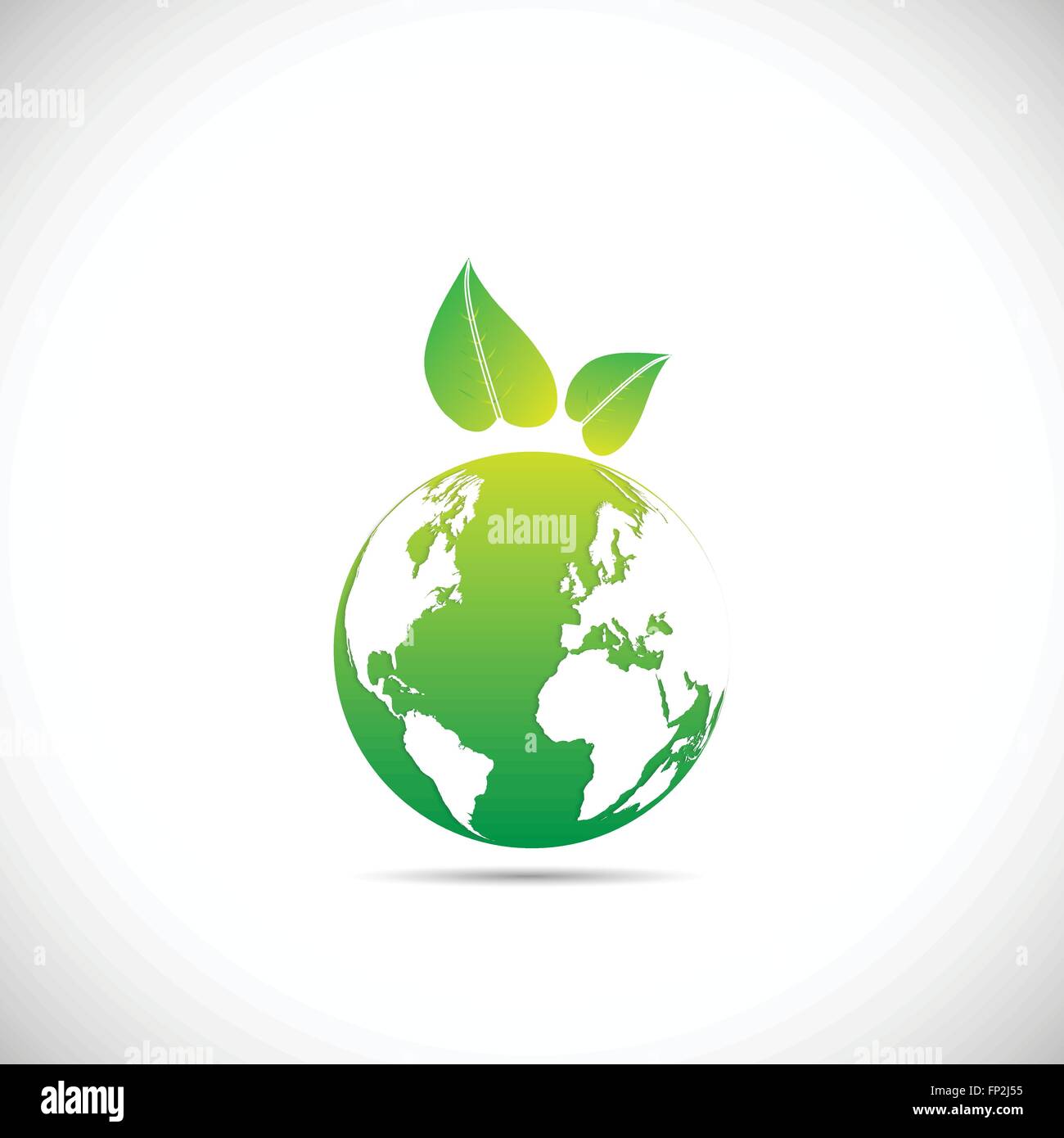 Illustration of an eco-friendly green earth design isolated on a white ...